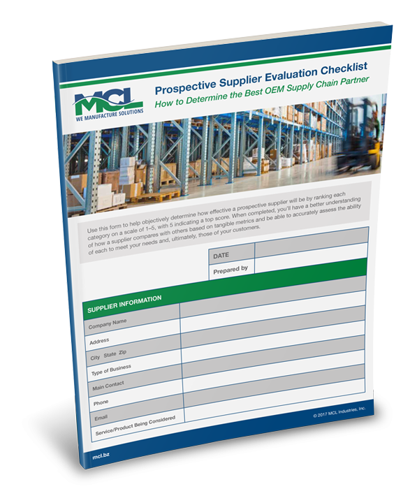 Prospective Supplier Evaluation Checklist | MCL